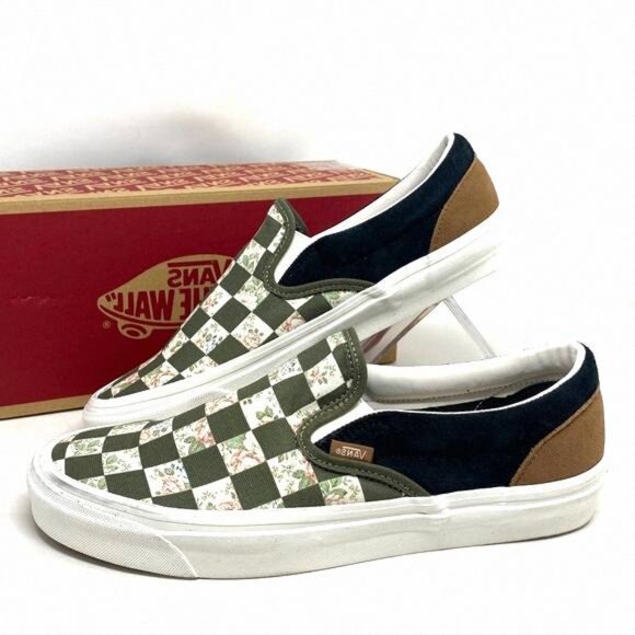 Vans | Shoes | Vans Classic Slip On Bricolage Check Canvas Mens ...